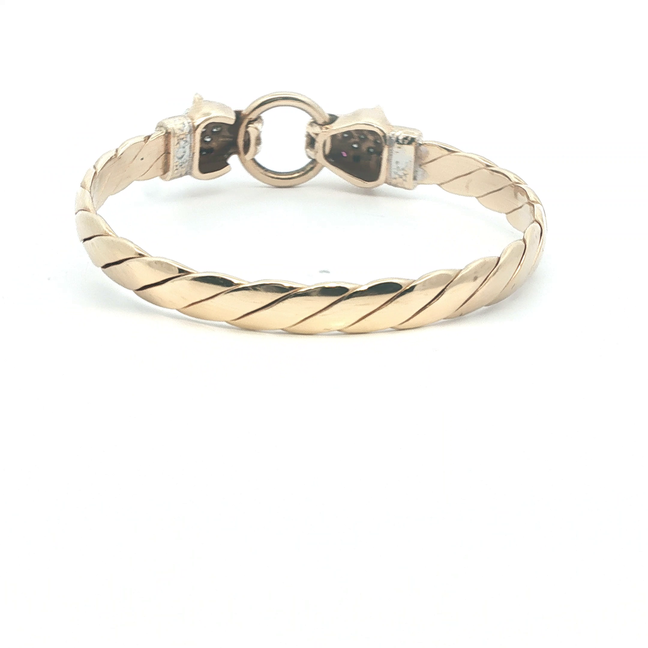 7" - Pre Owned - 9ct - Leopard Head Bangle - ( 39.24g ) – Goldbank ...