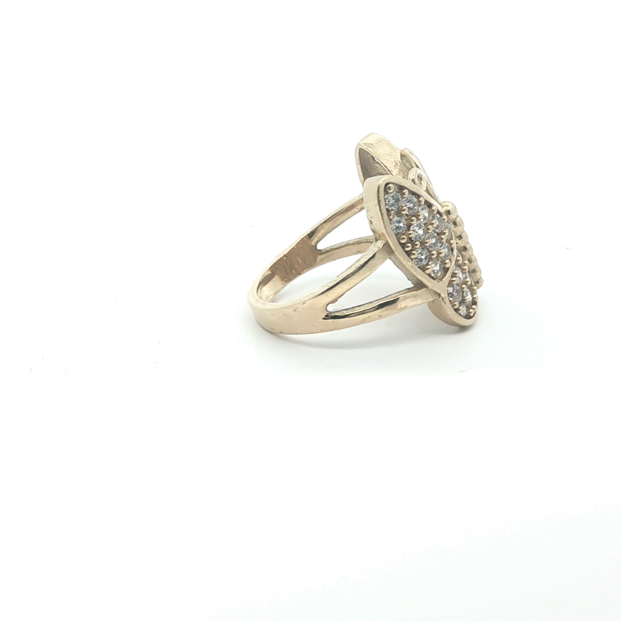 Size O.5 - Pre Owned - 9ct - Stone Set Butterfly Ring - ( 6.62g ...