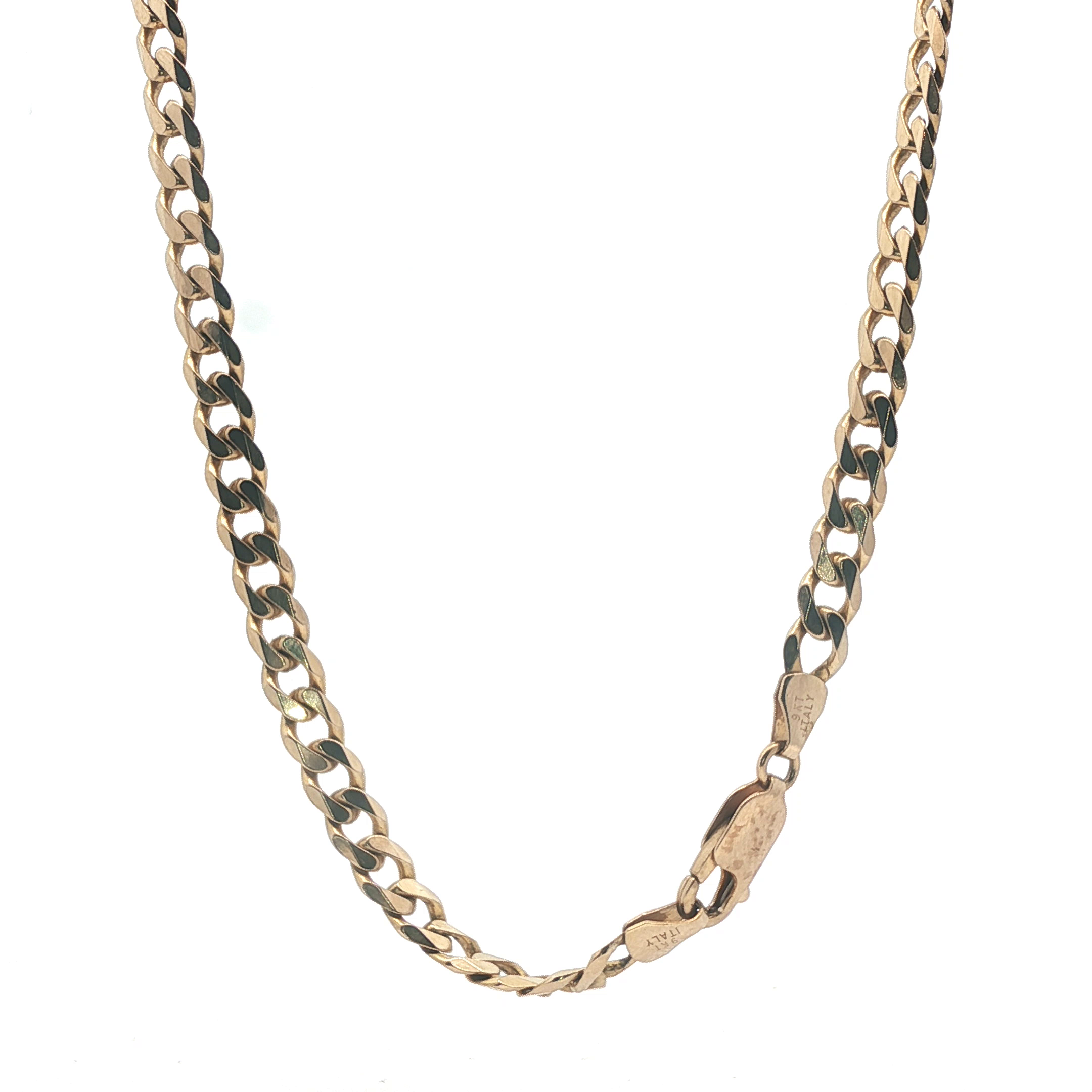 20" - Pre Owned - 9ct - Flat Curb Chain - ( 21.20g ) – Goldbank Jewellers
