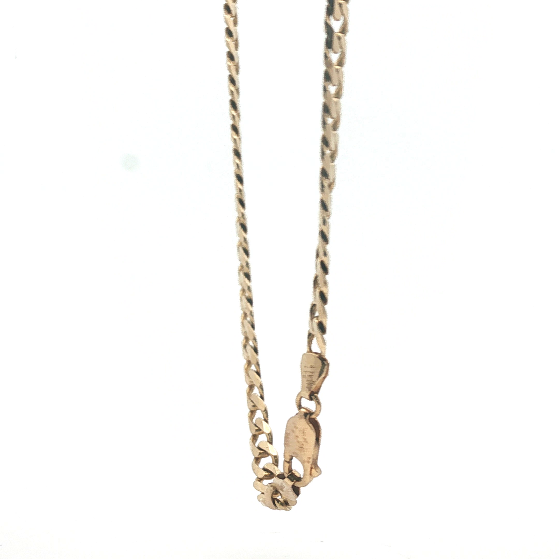 20" - Pre Owned - 9ct - Flat Curb Chain - ( 21.20g ) – Goldbank Jewellers