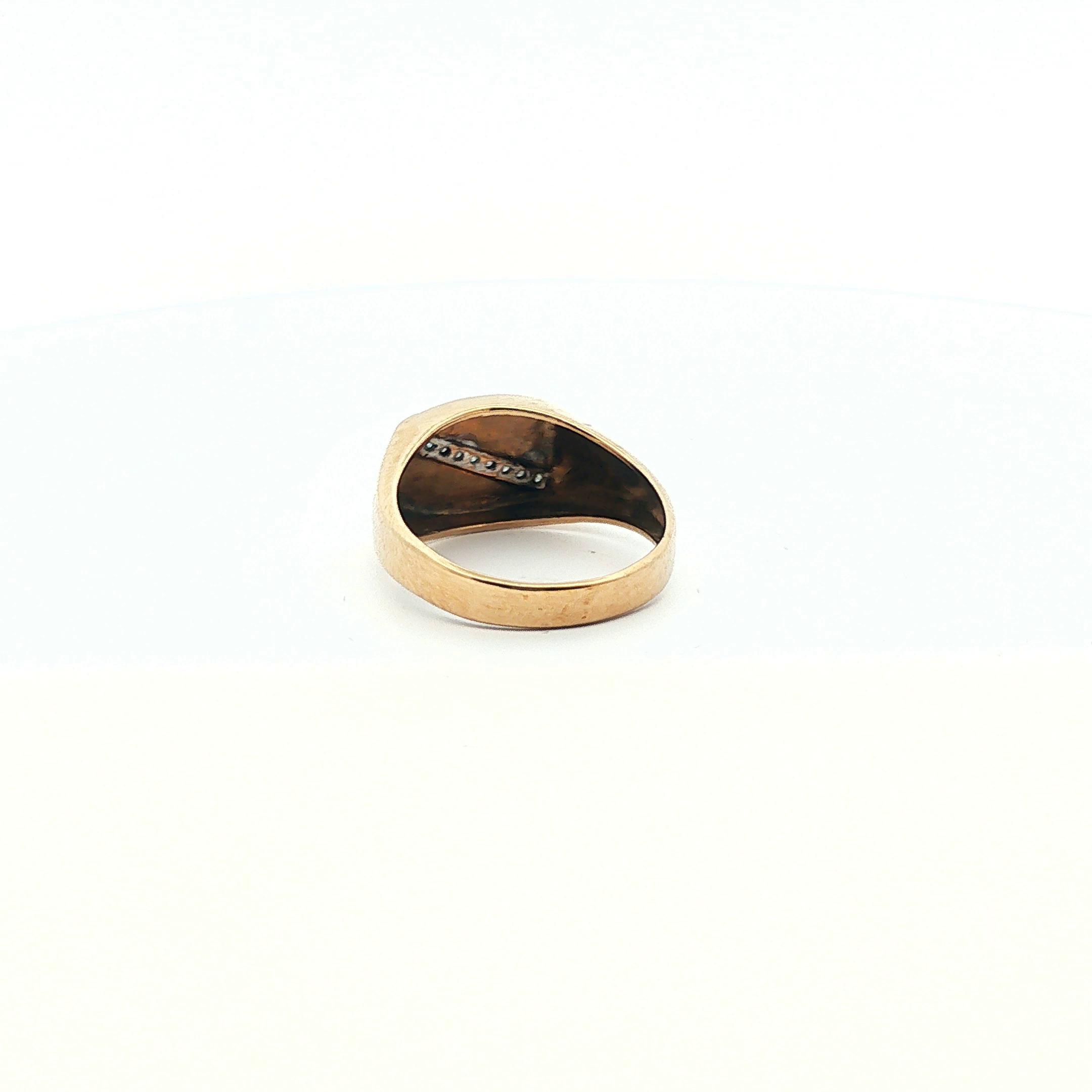 Size V - Pre Owned - 9ct - Stone Set Signet Ring - ( 4.18g ) – Goldbank ...